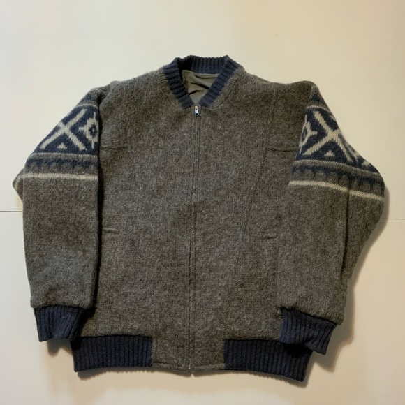 Sweaters | Vintage Alafoss Icelandic Icewool Reversible Knit Full Zip ...